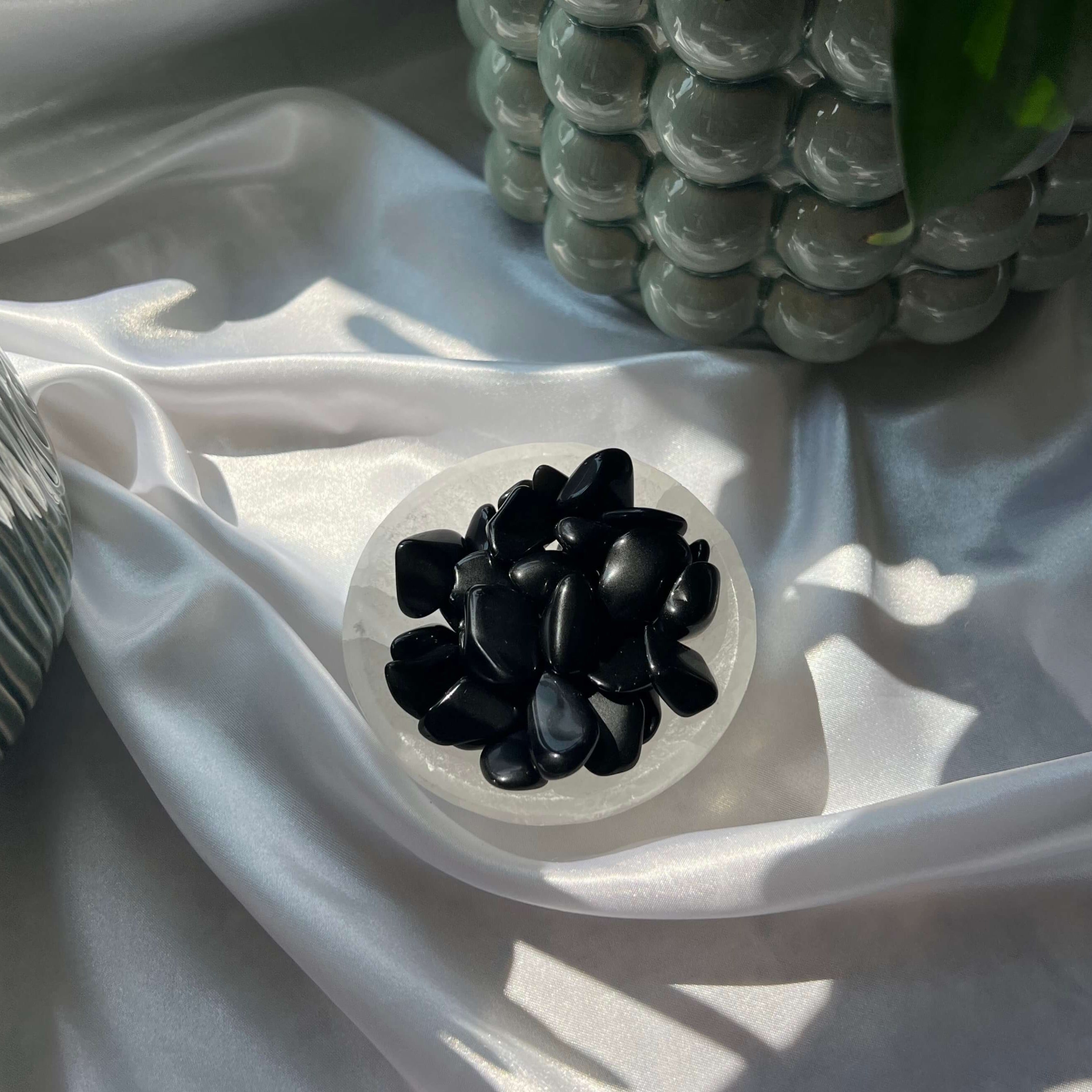 Black Obsidian Tumbled Stones | Black Obsidian Stones | My Sacred Soul